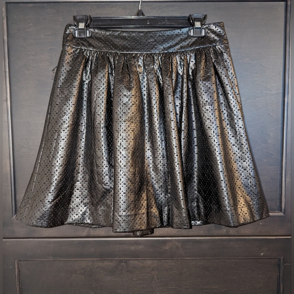 BR Monogram | Skirts | Br Monogram Nwt Laser Cut Faux Leather Skirt ...